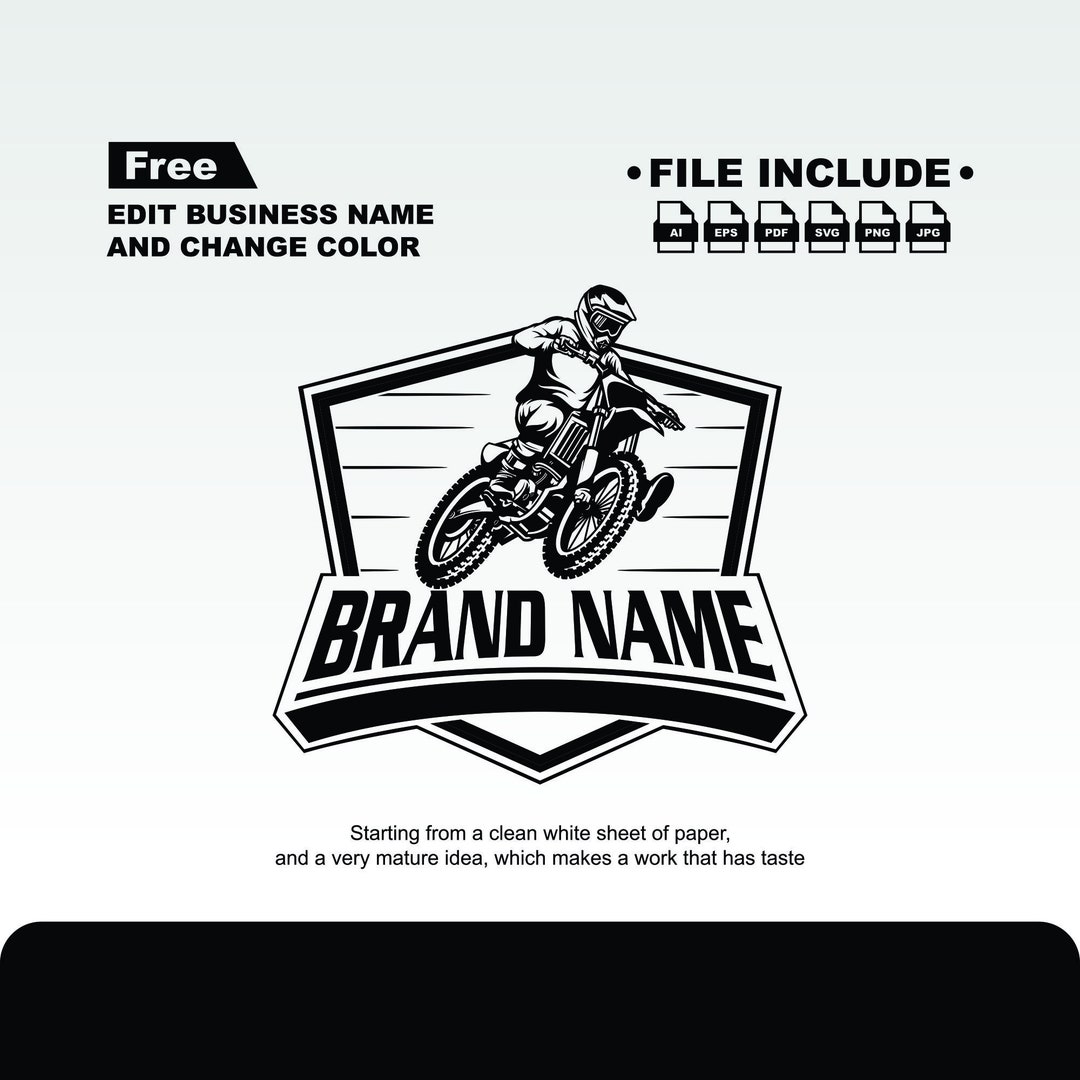 Motor Cross Logo Template - Crosser Logo - Logo Branding - Etsy
