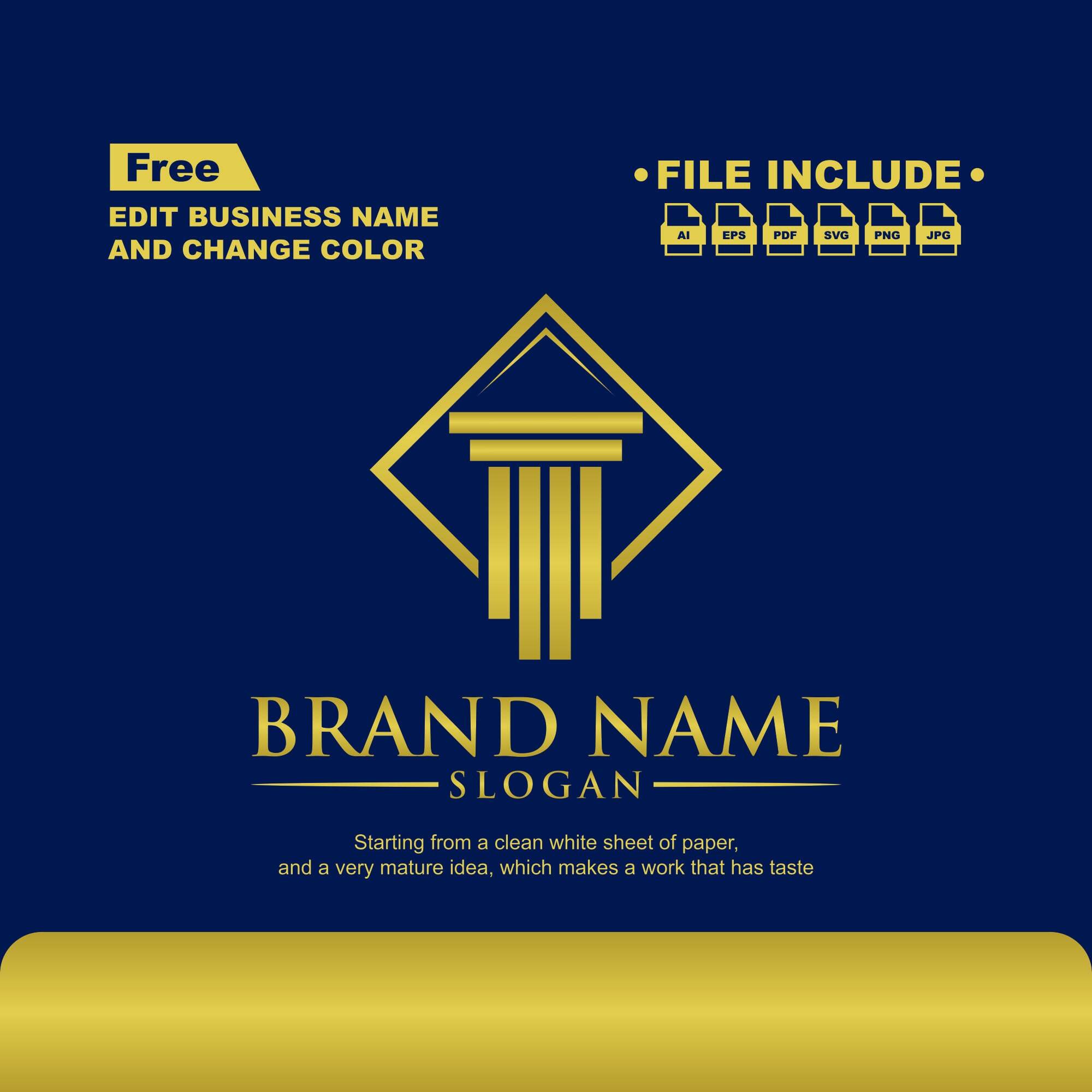 Pillar Law Logo Template - Pillar Logo - Lawyer Logo - Logo Branding - Etsy