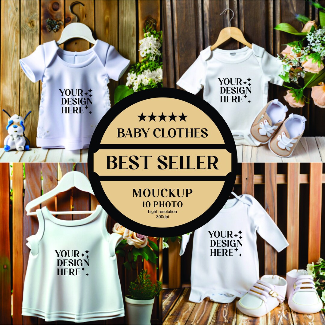 10x Plain White Baby Clothes, Mock up Template - Etsy