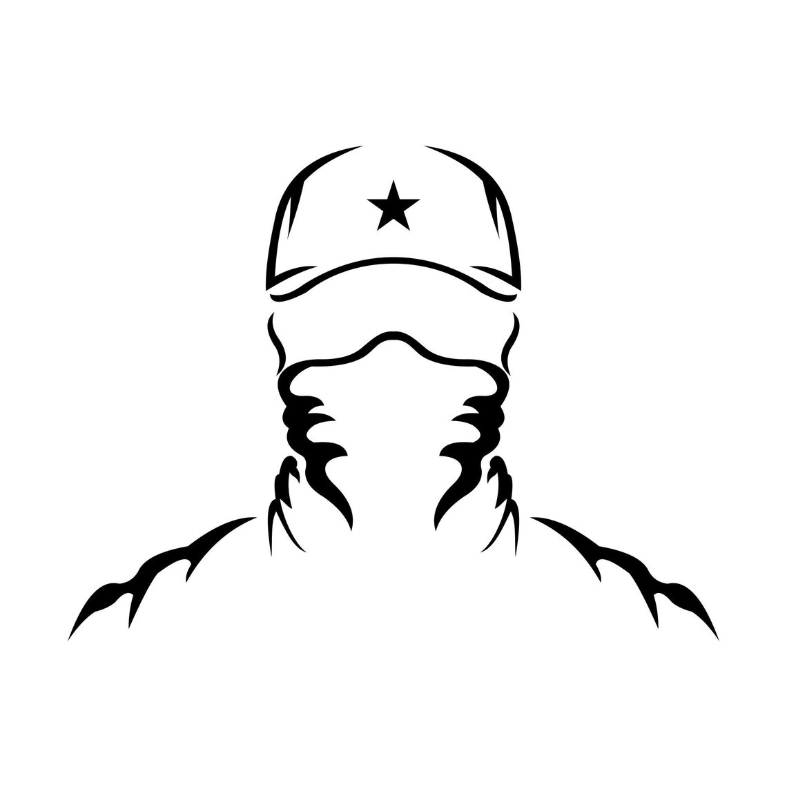 Digital Download, Bandit Silhouette Logo SVG - Etsy