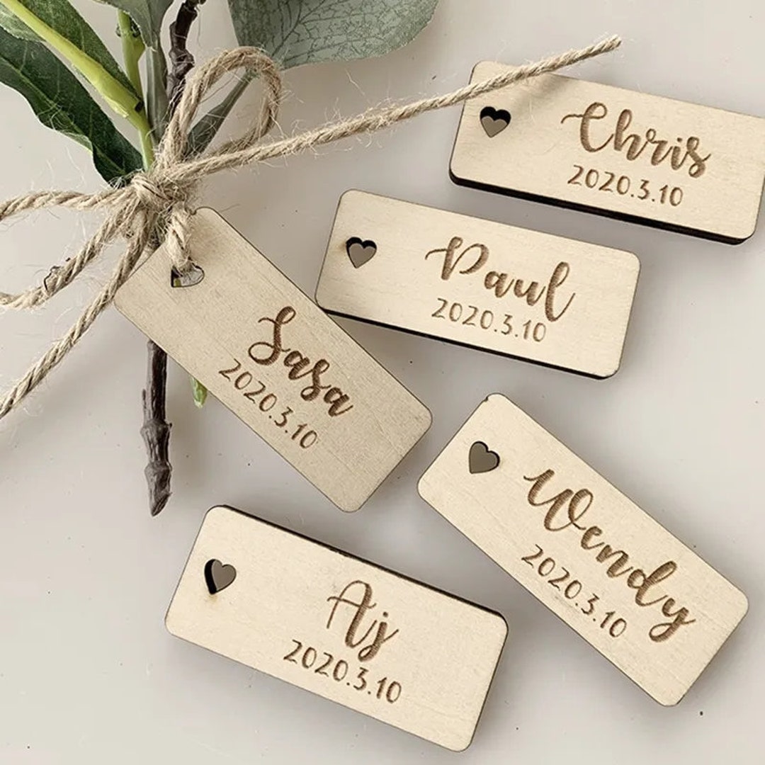 Wooden Table Marker With Name and Date - Etsy