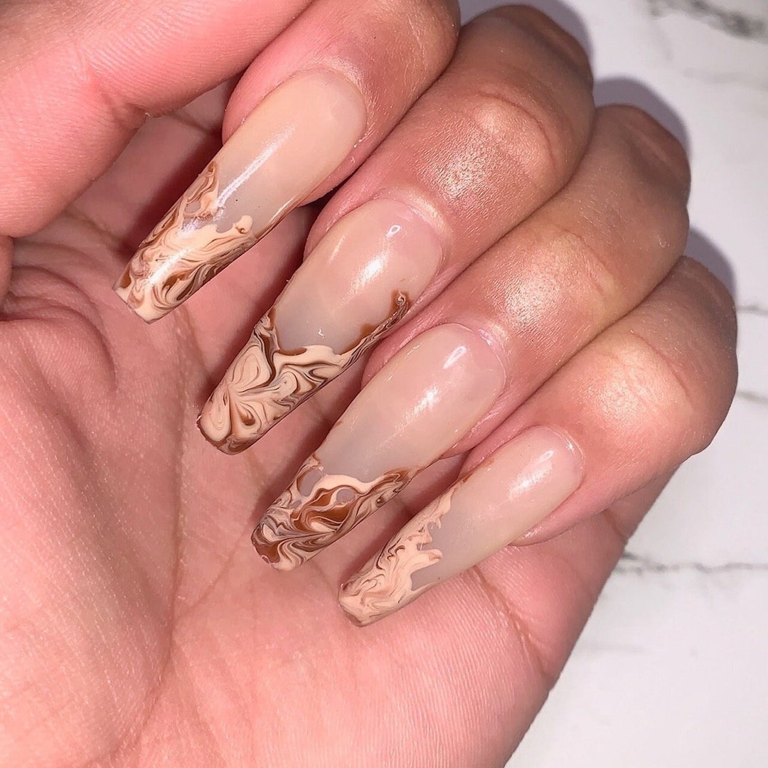 Iced Coffee Press on Nails Short Press on Nails Medium - Etsy