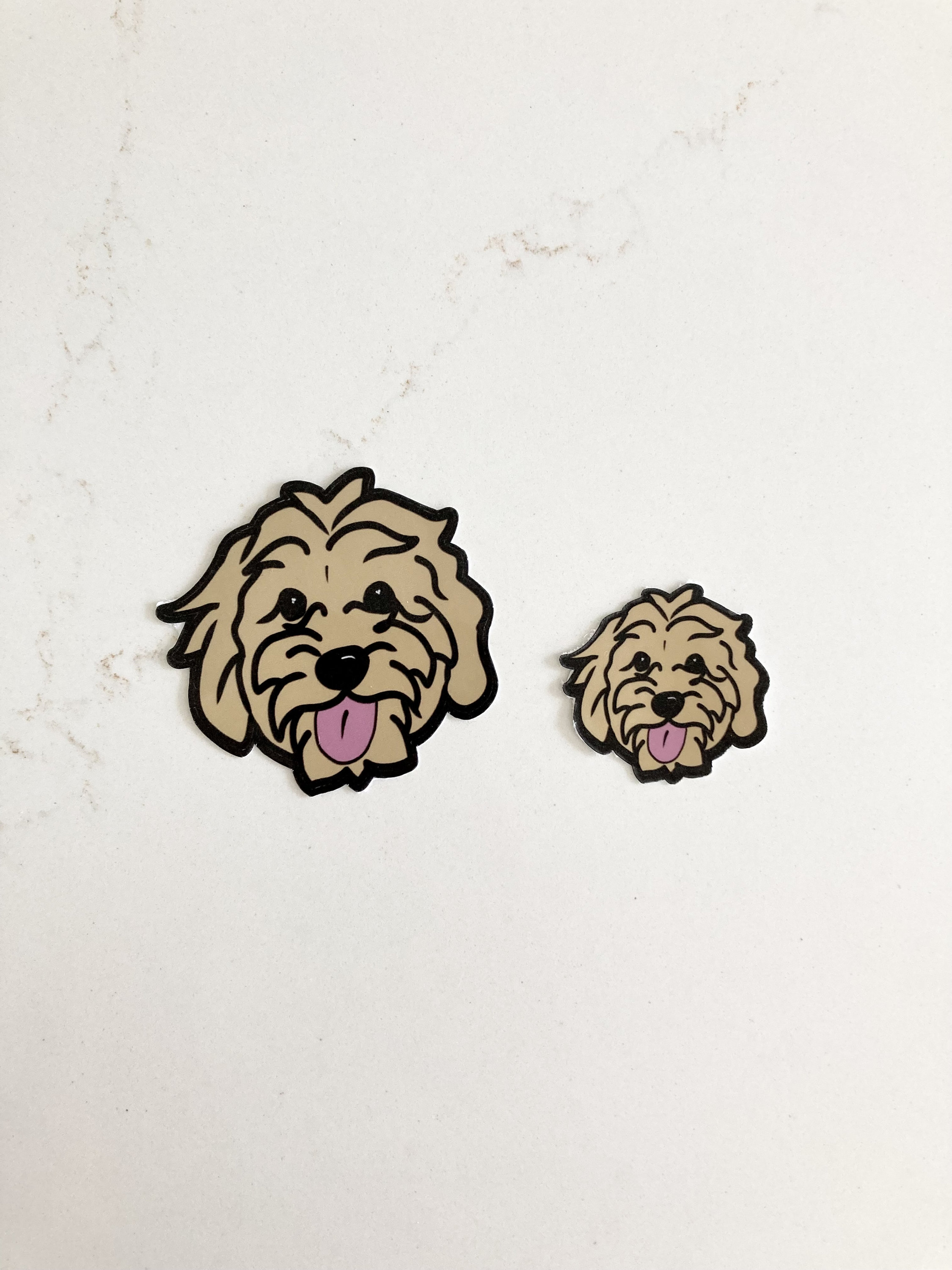 Mini Golden Doodle Stickers- Adorable Kawaii Dog Mom, Dog Dad, Puppy ...