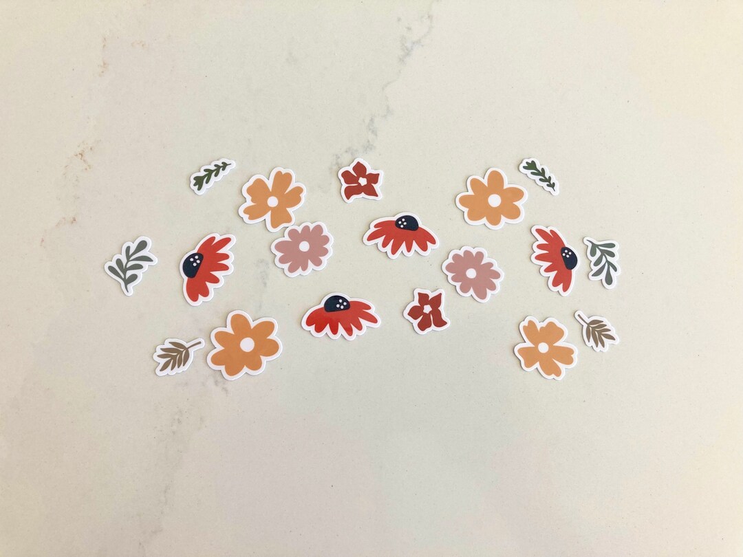 Floral Fall Bloom Bouquet - Variety Sticker Pack- Poppy, Florist, Warm ...