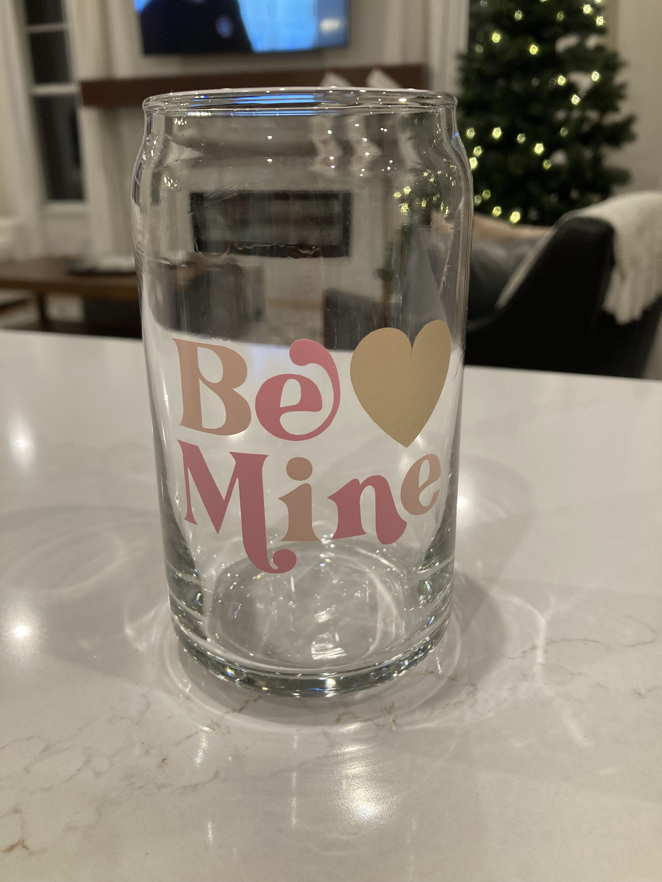 Cute Clear Glass Latte and Coffee Mug Libbey Beer Can Cup 16 Oz ...