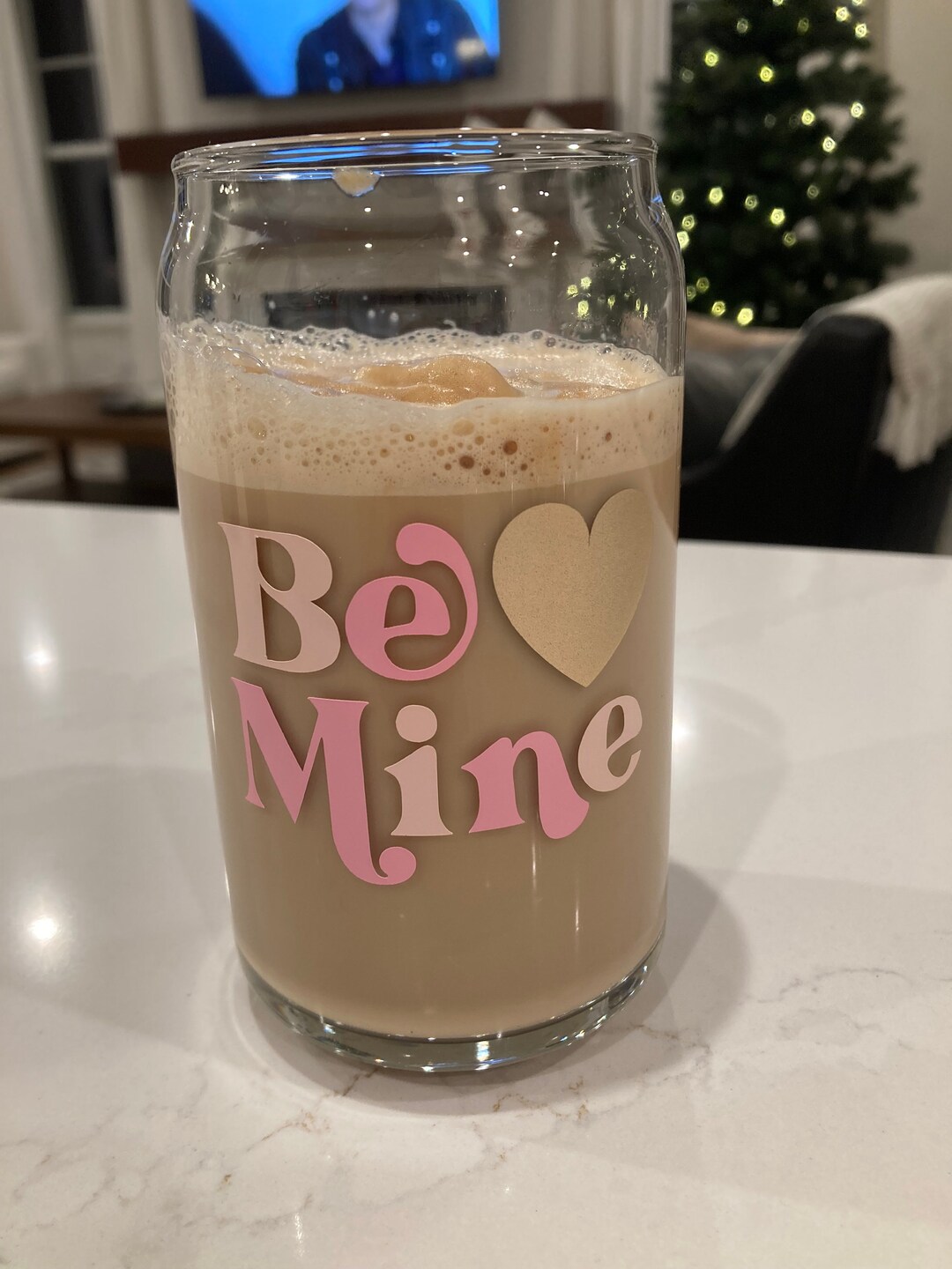 Cute Clear Glass Latte and Coffee Mug- Libbey Beer Can Cup 16 Oz ...