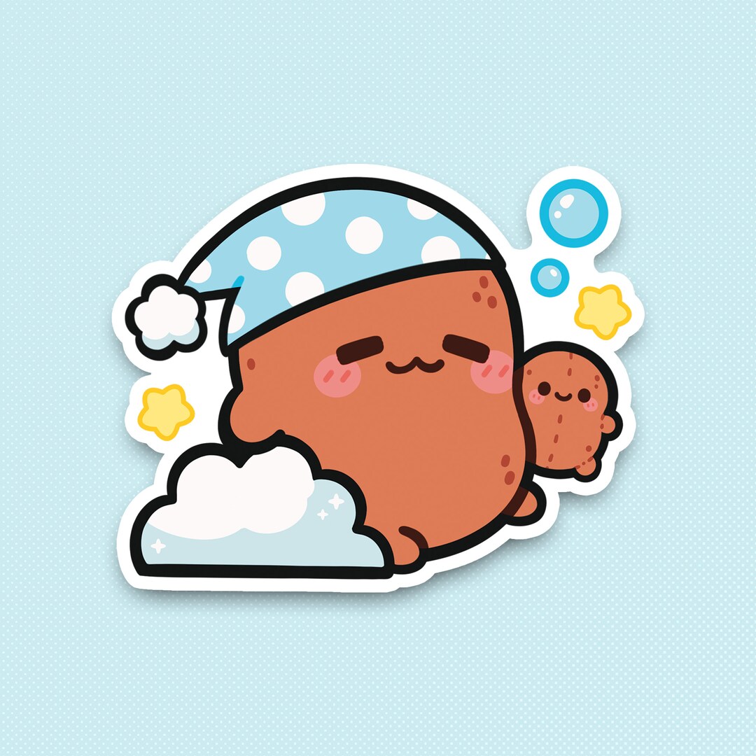 Sleepy Tato Vinyl Sticker, Potato Sticker, Cute Sticker - Etsy