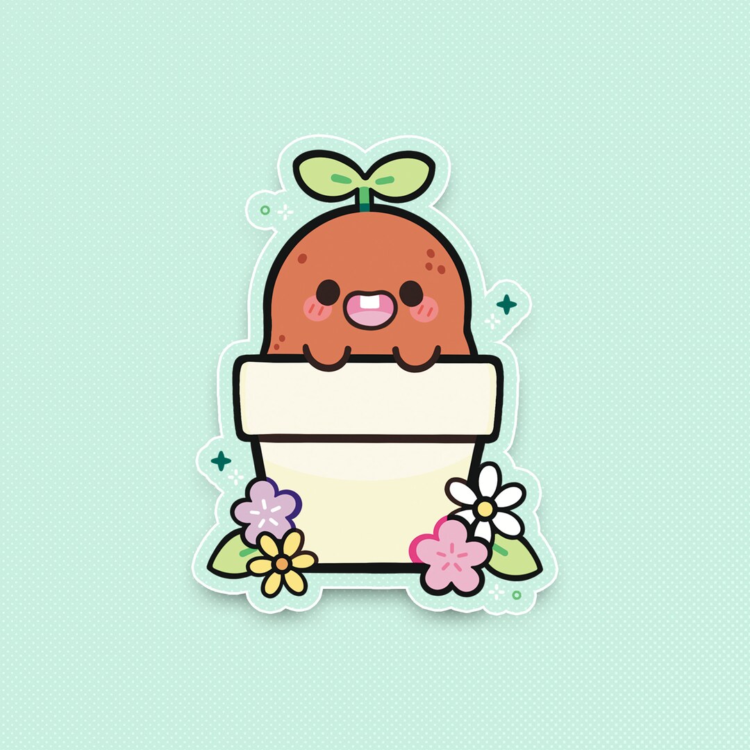 Baby Tato Vinyl Sticker, Potato Sticker, Cute Sticker, Plant Sticker ...
