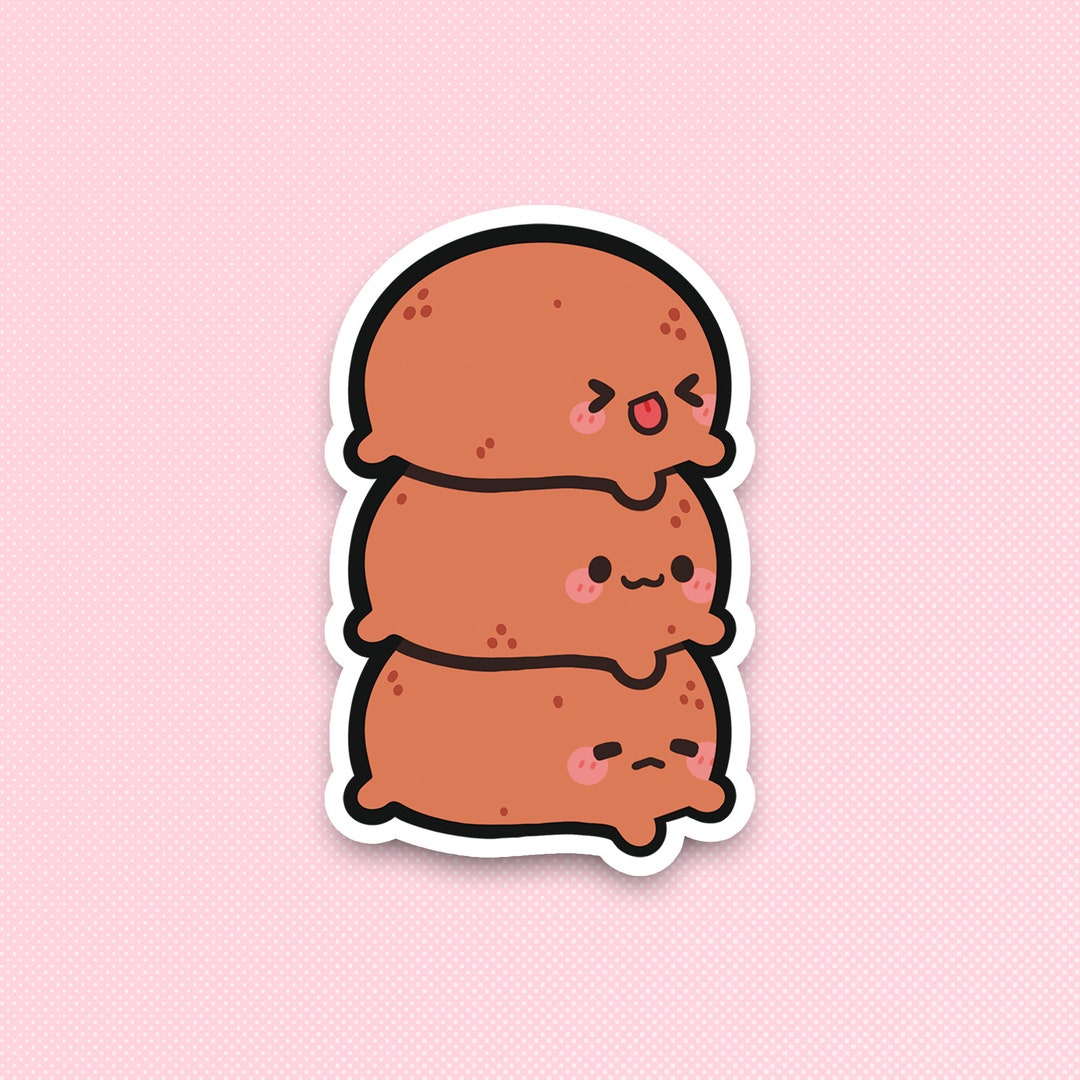 Stacked Tatos Vinyl Sticker, Potato Sticker, Cute Sticker, Plant ...
