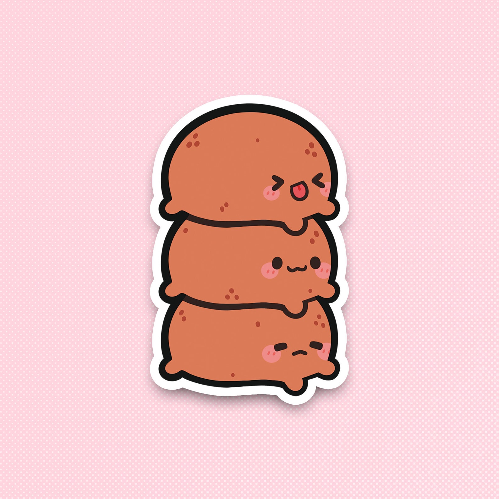 Stacked Tatos Vinyl Sticker, Potato Sticker, Cute Sticker, Plant ...