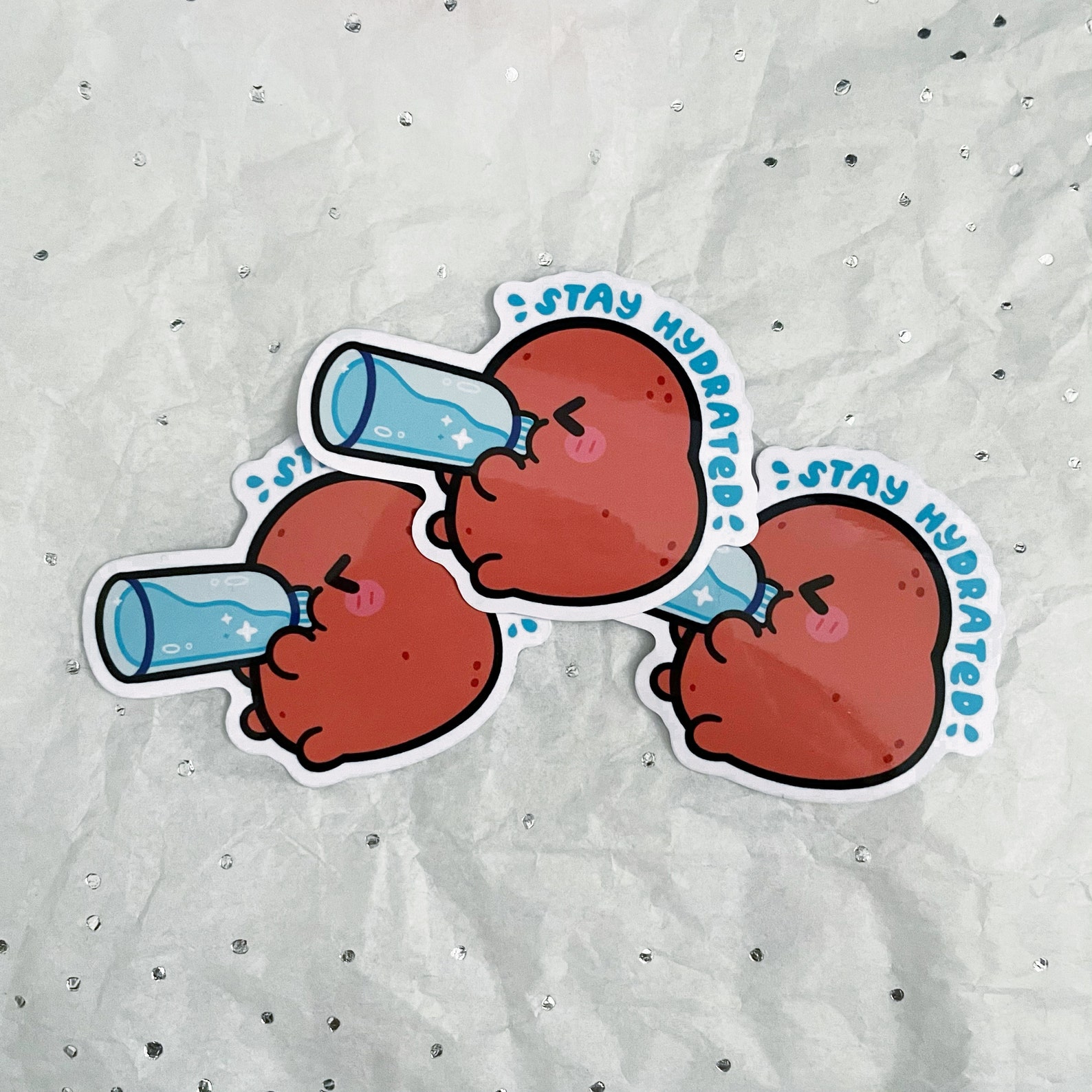 Stay Hydrated Tato Vinyl Sticker, Cute Sticker, Potato Sticker - Etsy