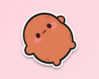 Hello Tato Floral Vinyl Sticker, Potato Sticker, Cute Sticker - Etsy