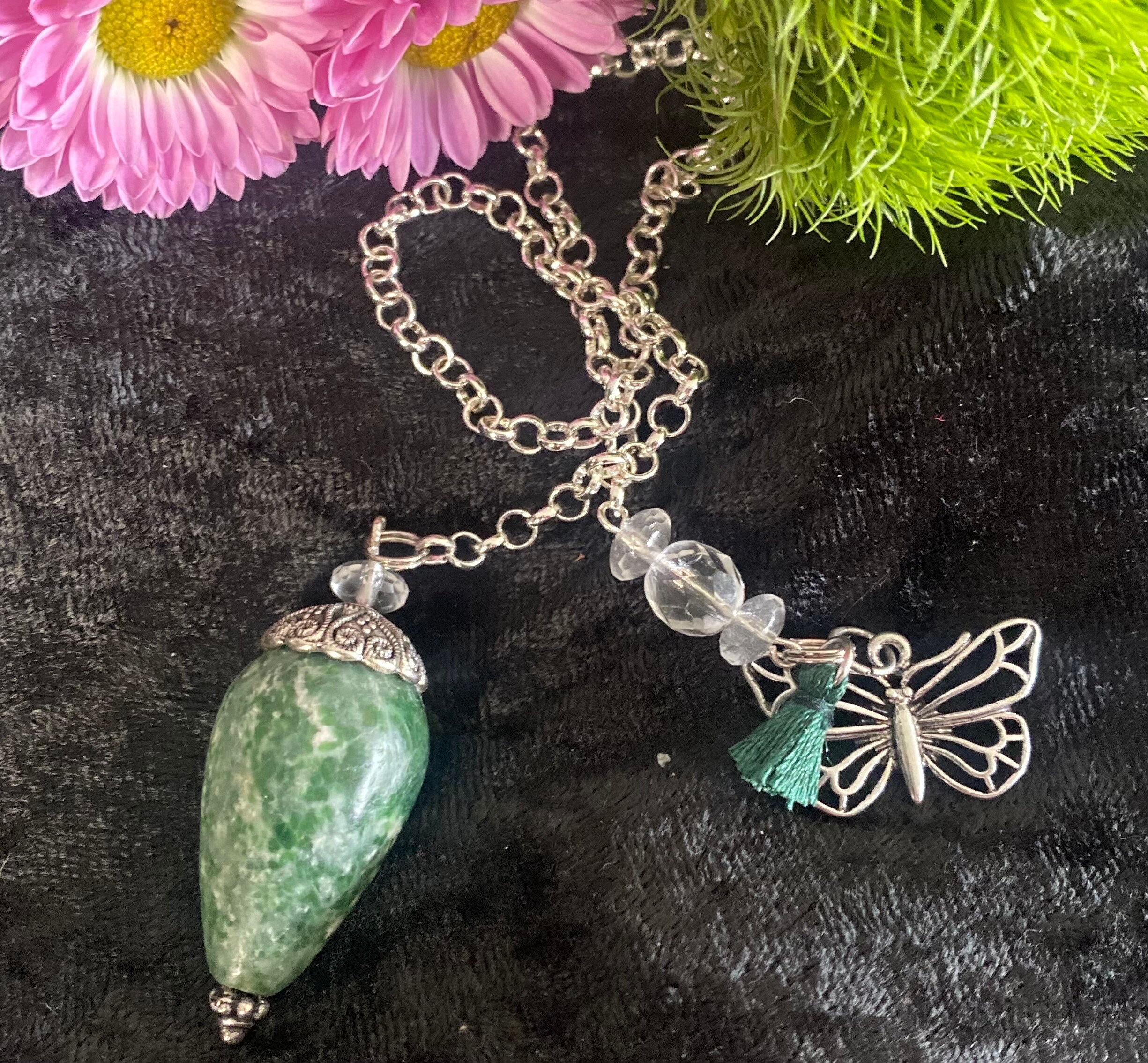 Custom Healing Crystal Pendulum, Handmade Dowsing Tool - Etsy