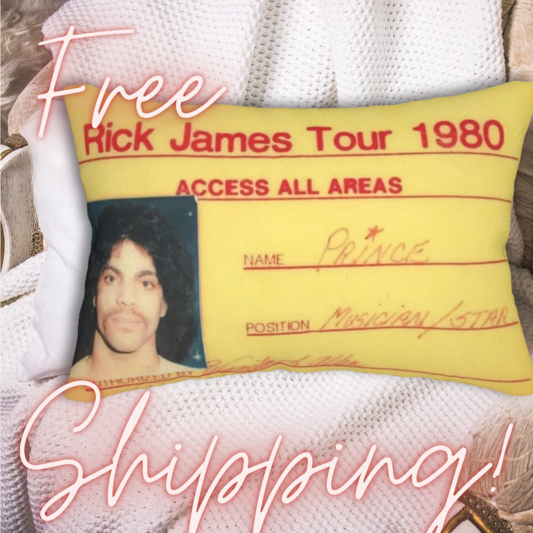 Prince Rick James Tour Pillow Stage Pass, Prince Pillow, Gift for ...