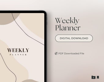 Minimalist Weekly Planner Digital Printable - Etsy