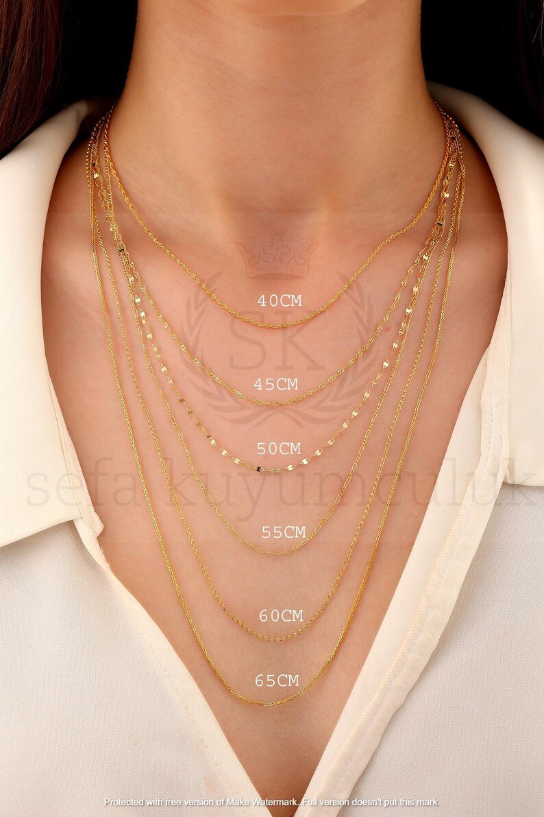 14 K Gold Letter D Thin Mirror Chain Necklace - Etsy