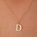 14 K Gold Letter D Thin Mirror Chain Necklace - Etsy