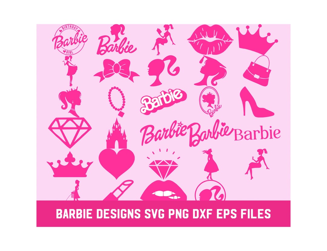 Barb Svg Bundle Svg Princess Silhouette Pink Doll Svg Girl Etsy