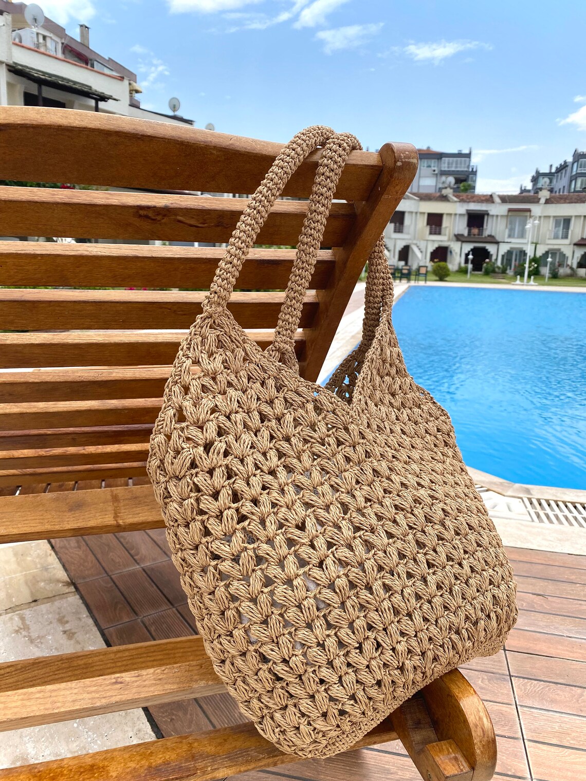 Pistachio Paper Rope Shoulder Bag - Etsy