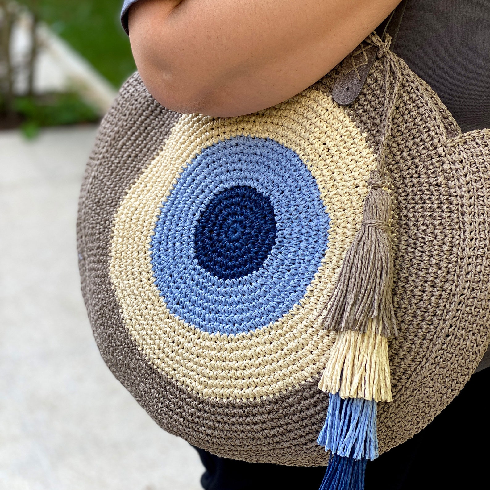 Mink Evil Eye Crochet Shoulder Bag - Etsy