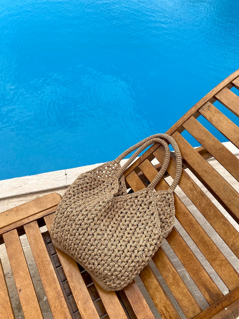 Pistachio Paper Rope Shoulder Bag - Etsy