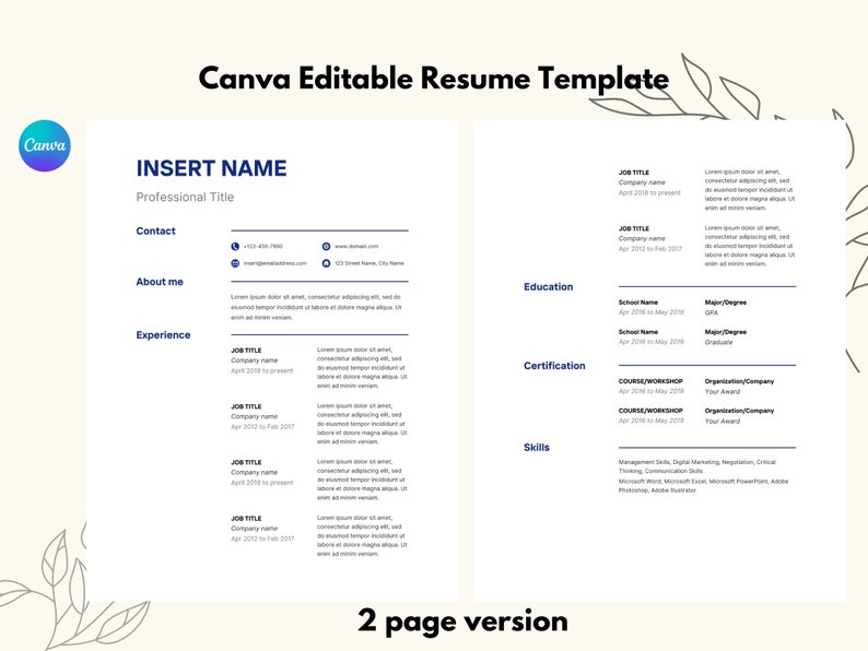 Are Canva Resume Templates Ats Friendly