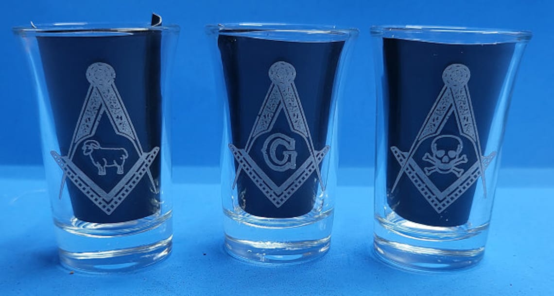 3 Steps Masonic Shot Glasses - Etsy