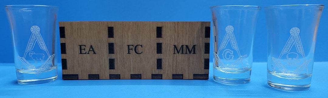 3 Steps Masonic Shot Glasses - Etsy