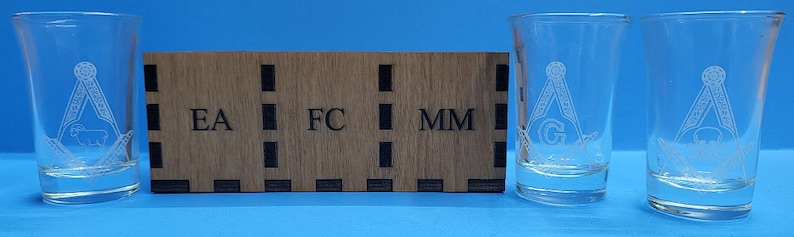 3 Steps Masonic Shot Glasses - Etsy