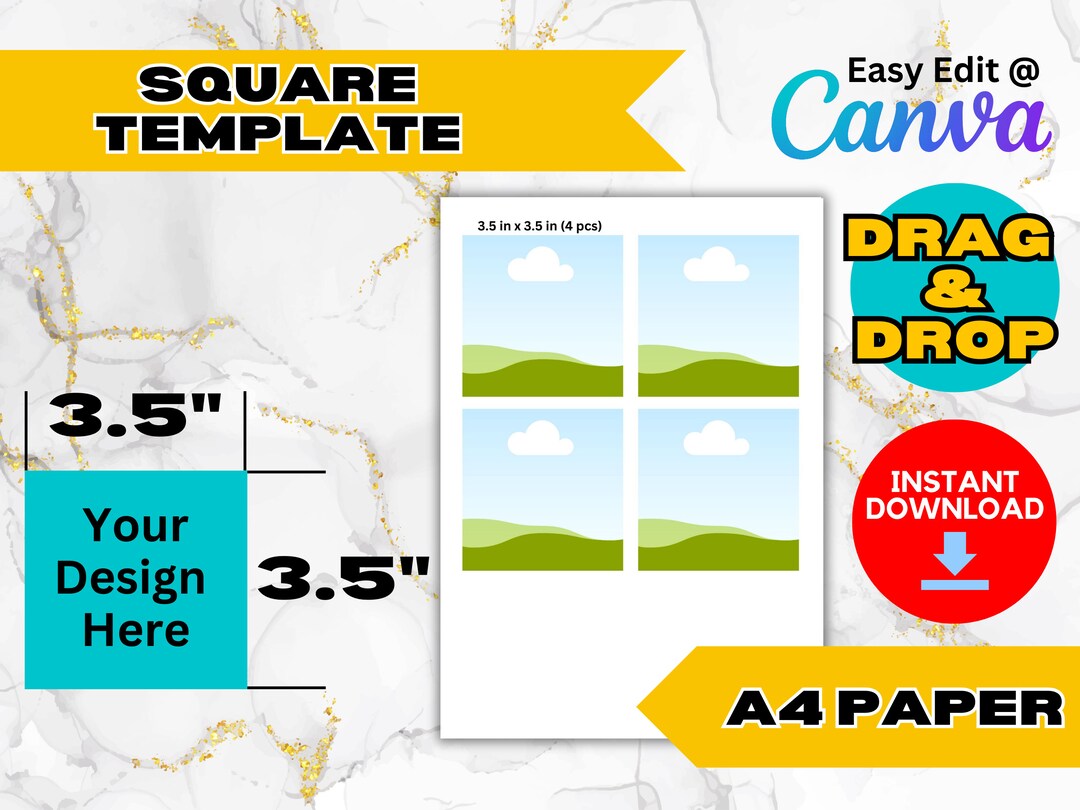 3.5 Inches Square Sticker Label Template Canva Printable Label Sticker ...