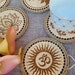 Set of 6 Om /aum Ohm Sun Symbol Home Decor Wood Coasters,gift Handmade ...