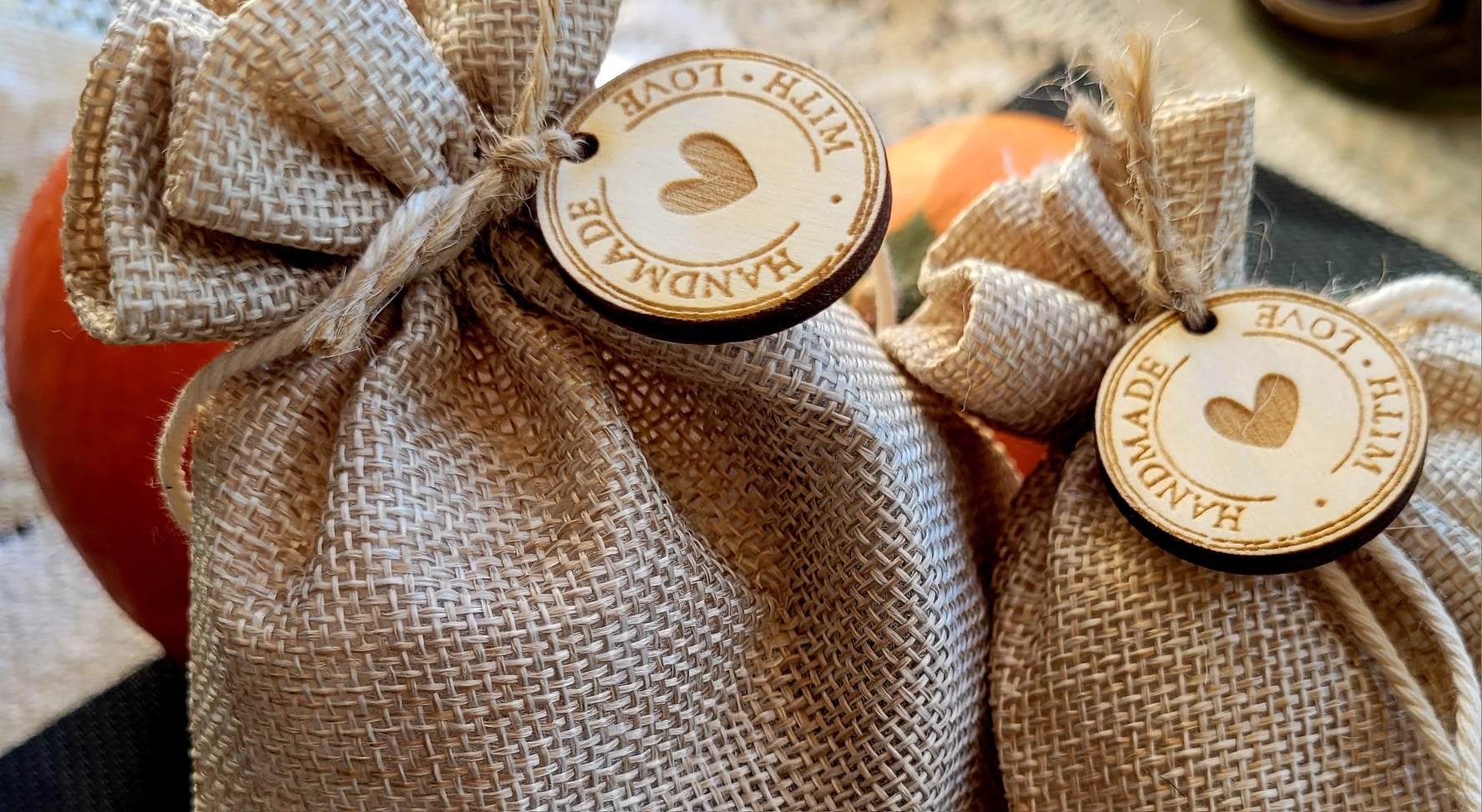 10 Pcs Handmade With Love Wooden Tokens Professional Stickers, Hand ...