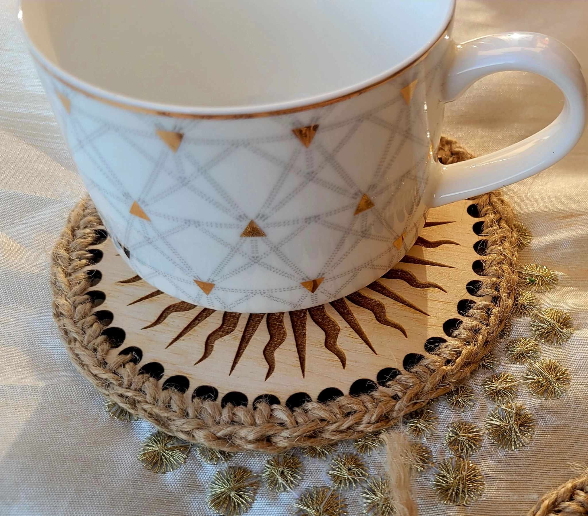 Set of 6 Om /aum Ohm Sun Symbol Home Decor - Wood Coasters,gift ...