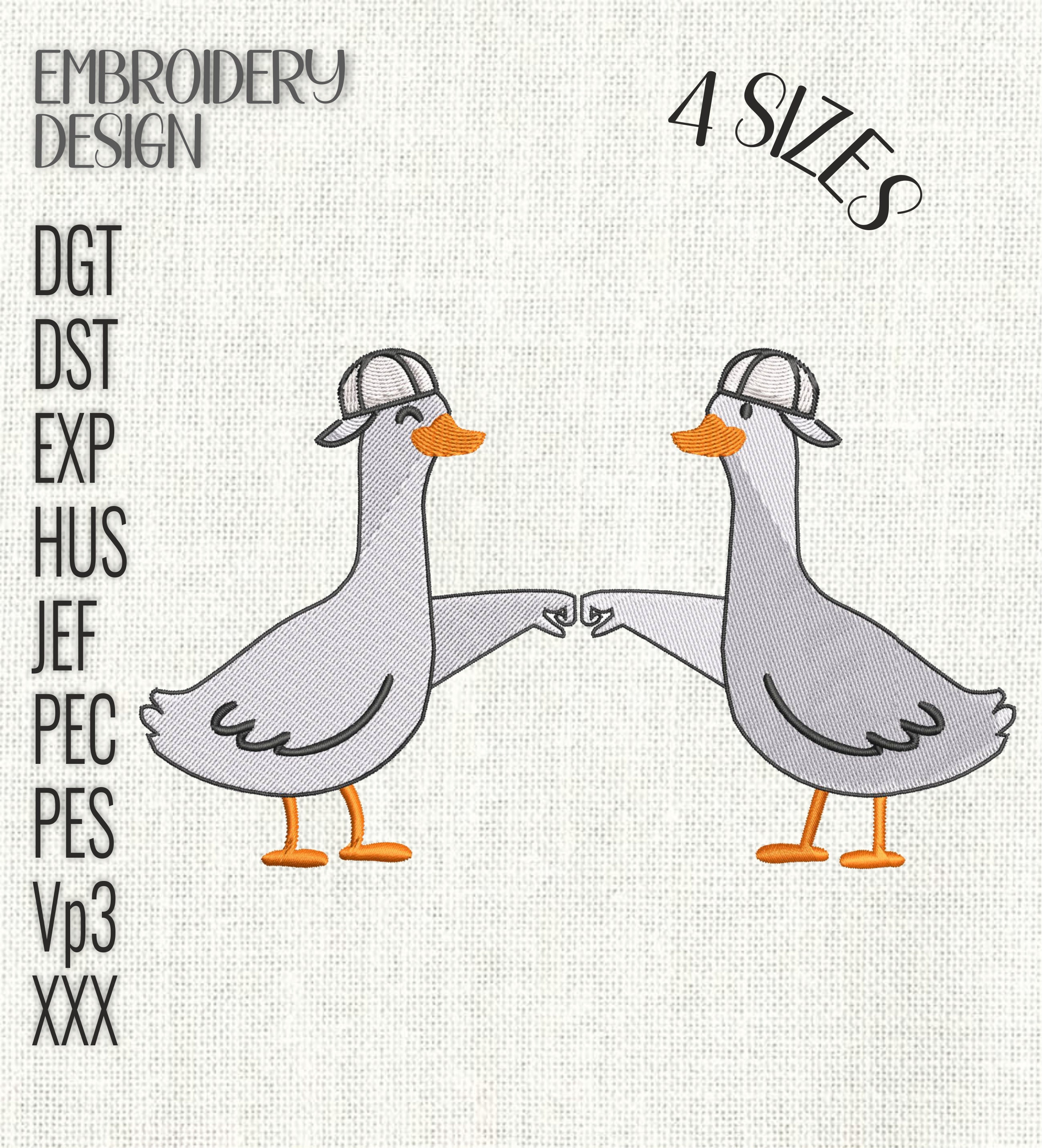 Goose Bumps Embroidery Trendy Gooosebumps Machine Files Pes Silly Goose ...