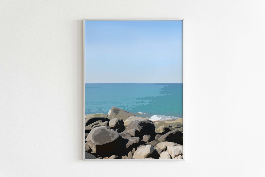 Blue Sea Digital Print Download Wall Art Printable - Etsy
