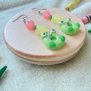 Frog Earrings Quirky Jewelry Kawaii Frog Accessories Kidcore Jewelry ...