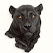 Black Puma Wall Decor / Puma Head Wall Decor / Animal Figurine ...
