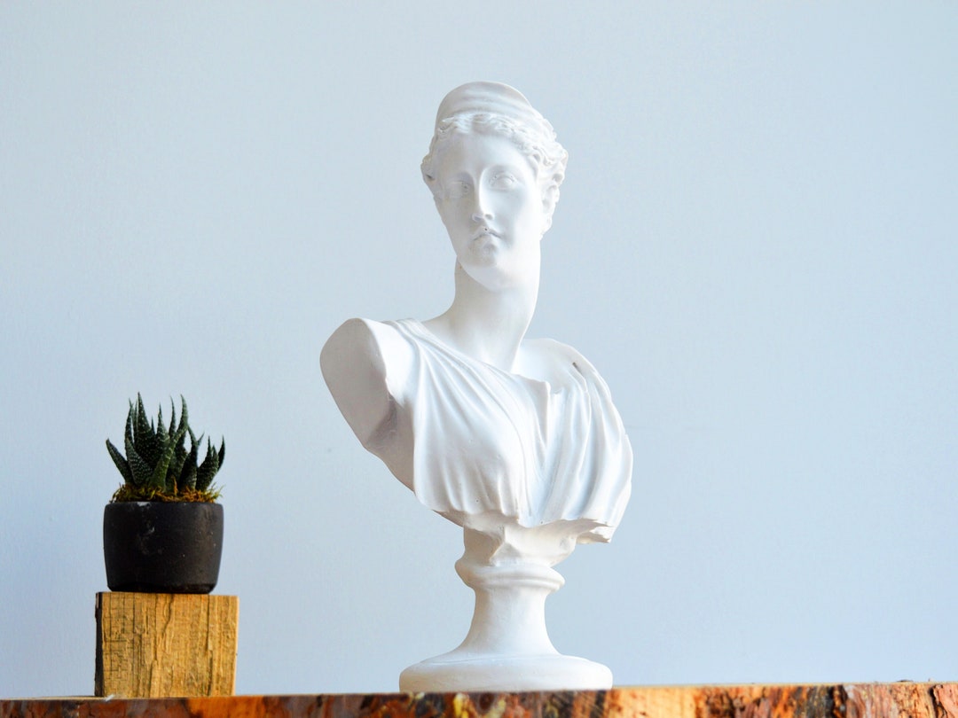 Artemis Bust Statue Customizable Greek Goddess Sculpture - Etsy