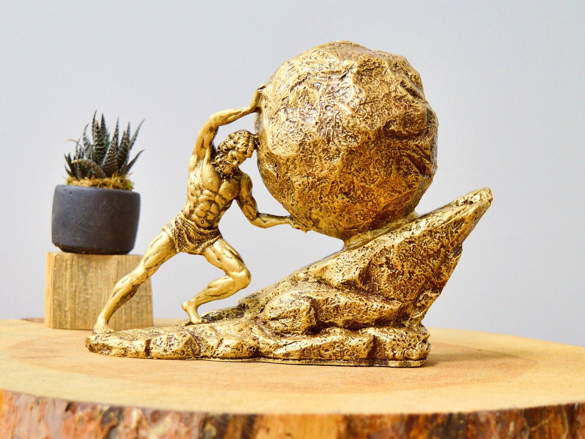 Ancient Greek Sisyphus Statue Sisyphus Sculpturegreek Statuelarge Statue Home Decor Art