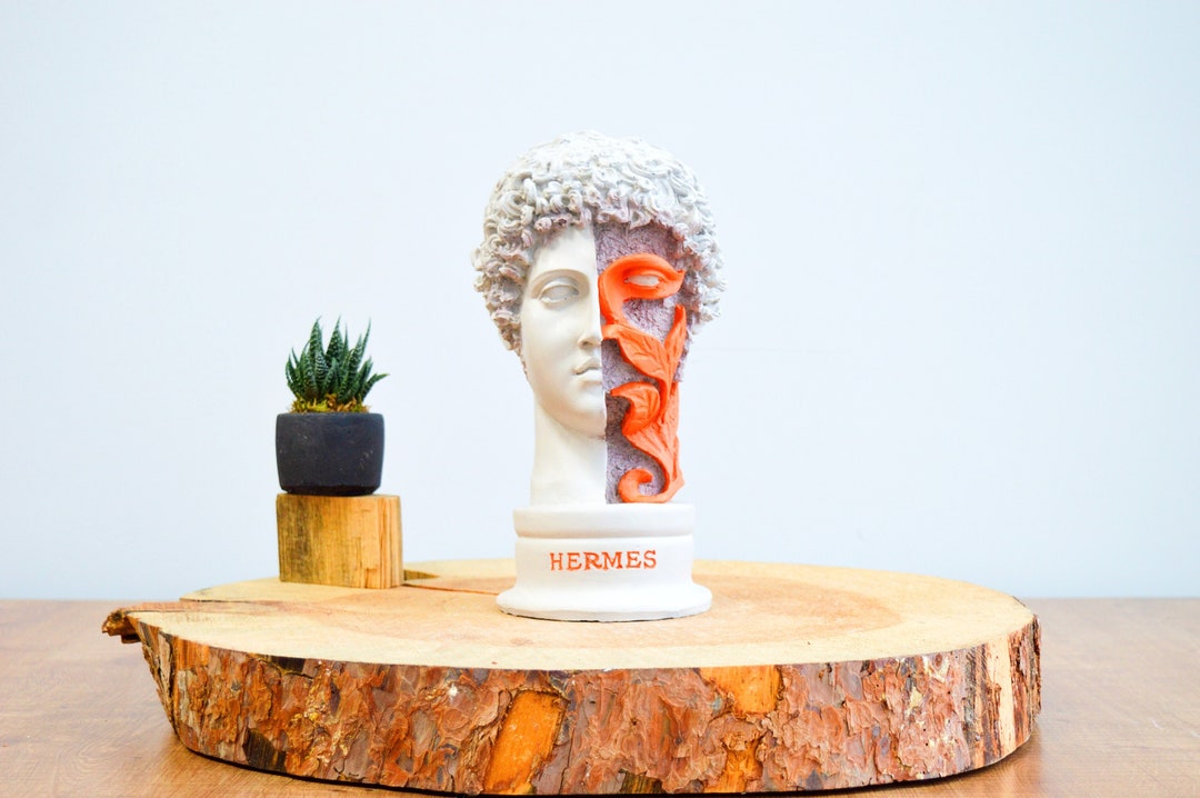 Handmade Hermes Head Sculpture, Ancient Greek Resin Statue - Etsy