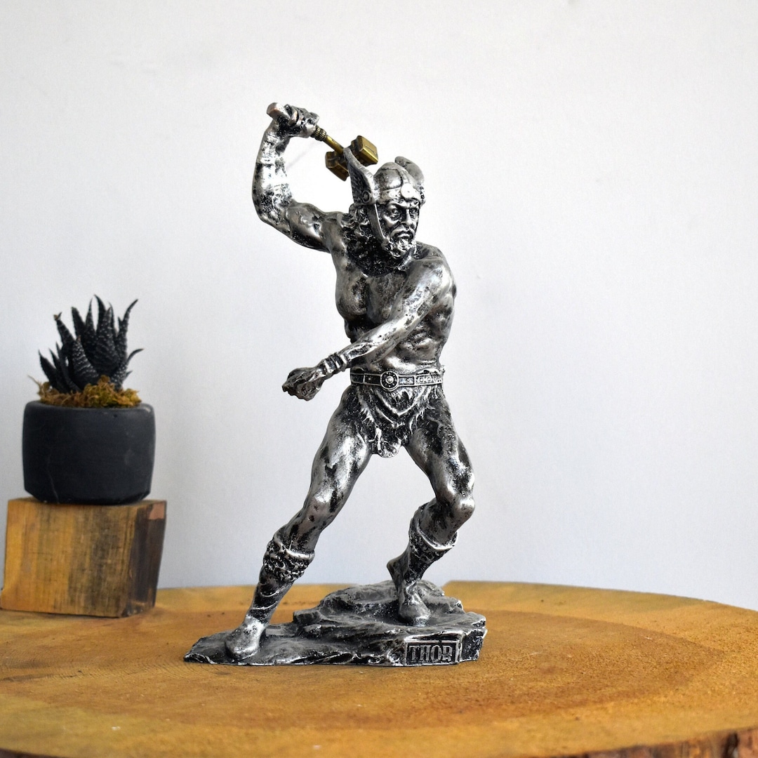 10.6 Inches Norse God Thor Statue / Norse Mythology Decor / Paganism ...