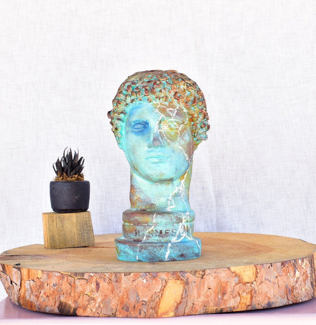 Handmade Resin Hermes Head Statue, Ancient Greek Art Decor - Etsy