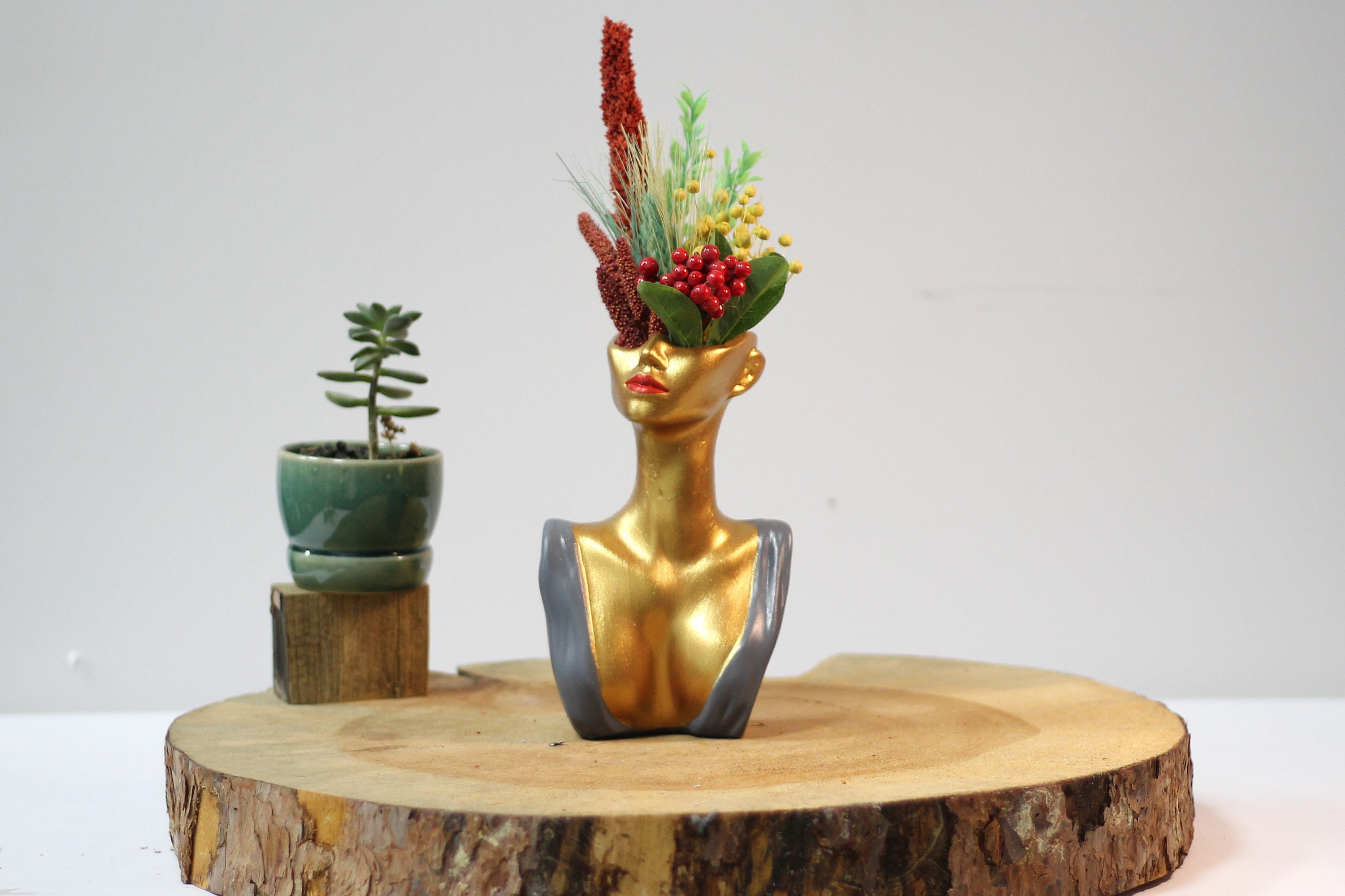 Lady Head Vase Woman Face Shaped Vase - Etsy