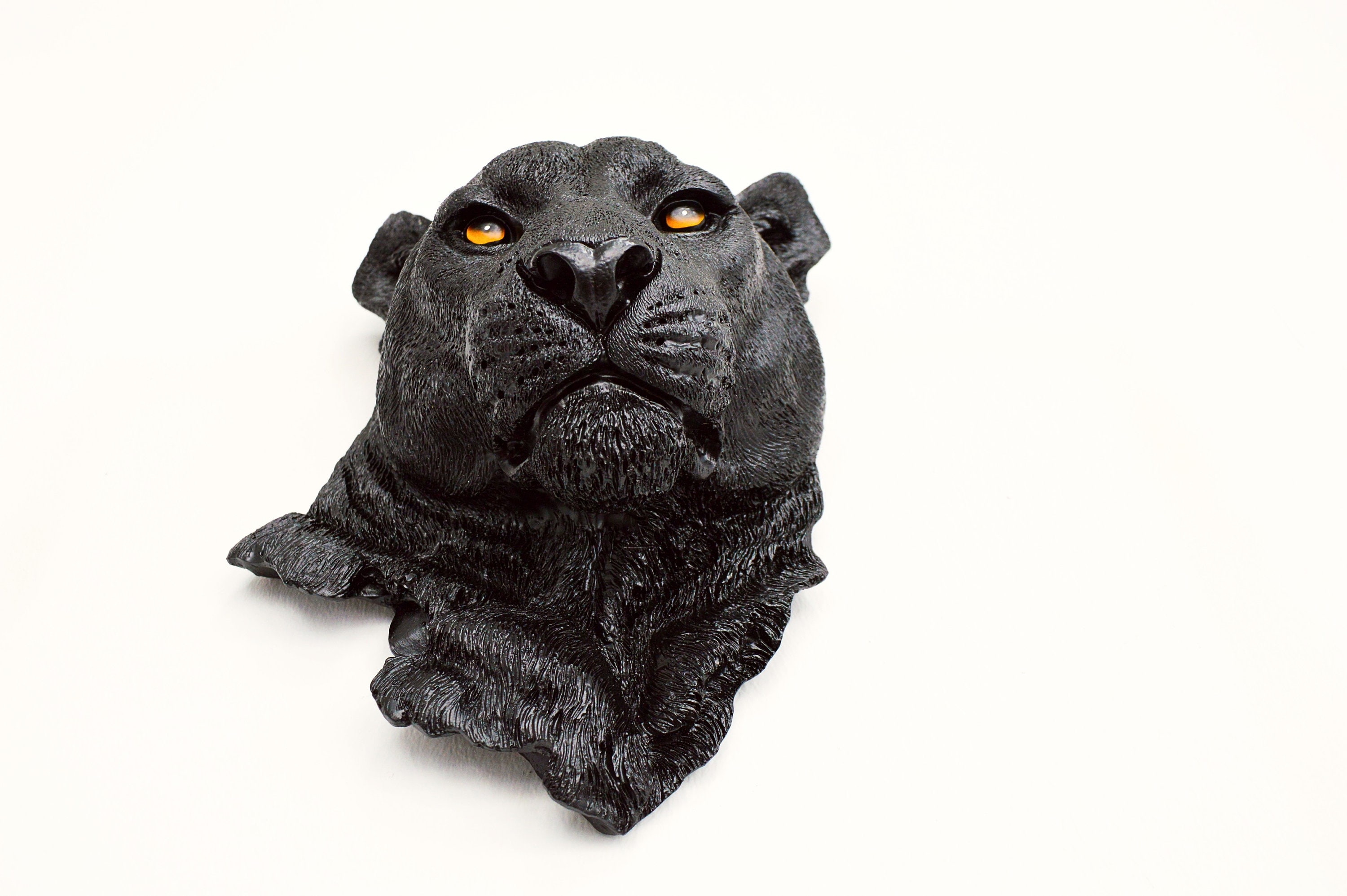 Black Puma Wall Decor / Puma Head Wall Decor / Animal Figurine - Etsy