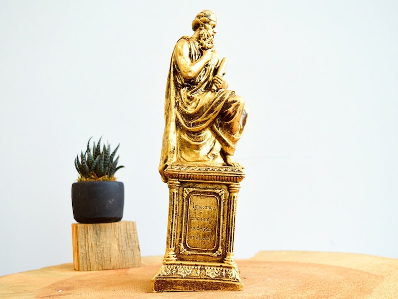 Gold Plato Statue Sculpture of Plato the Philosopher - Etsy