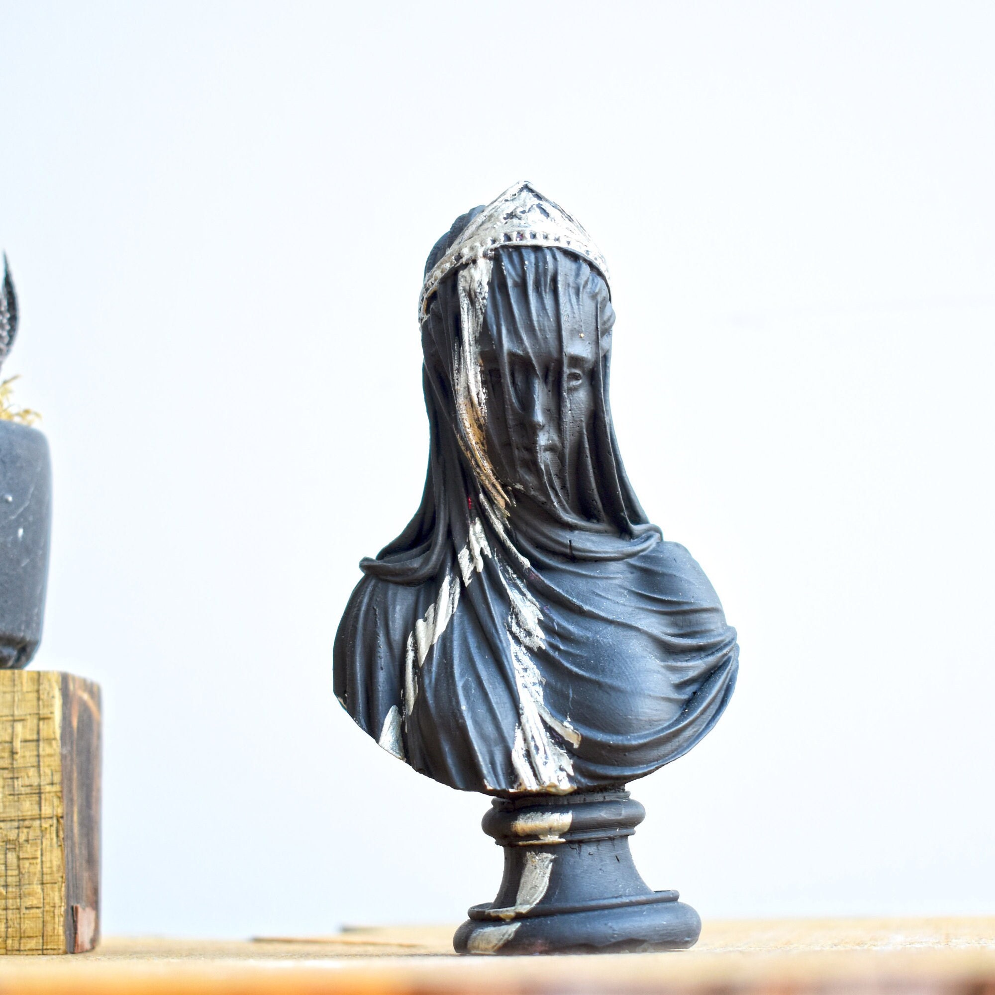 The Veiled Lady Statue, the Veiled Virgin Large Sculpture - Etsy