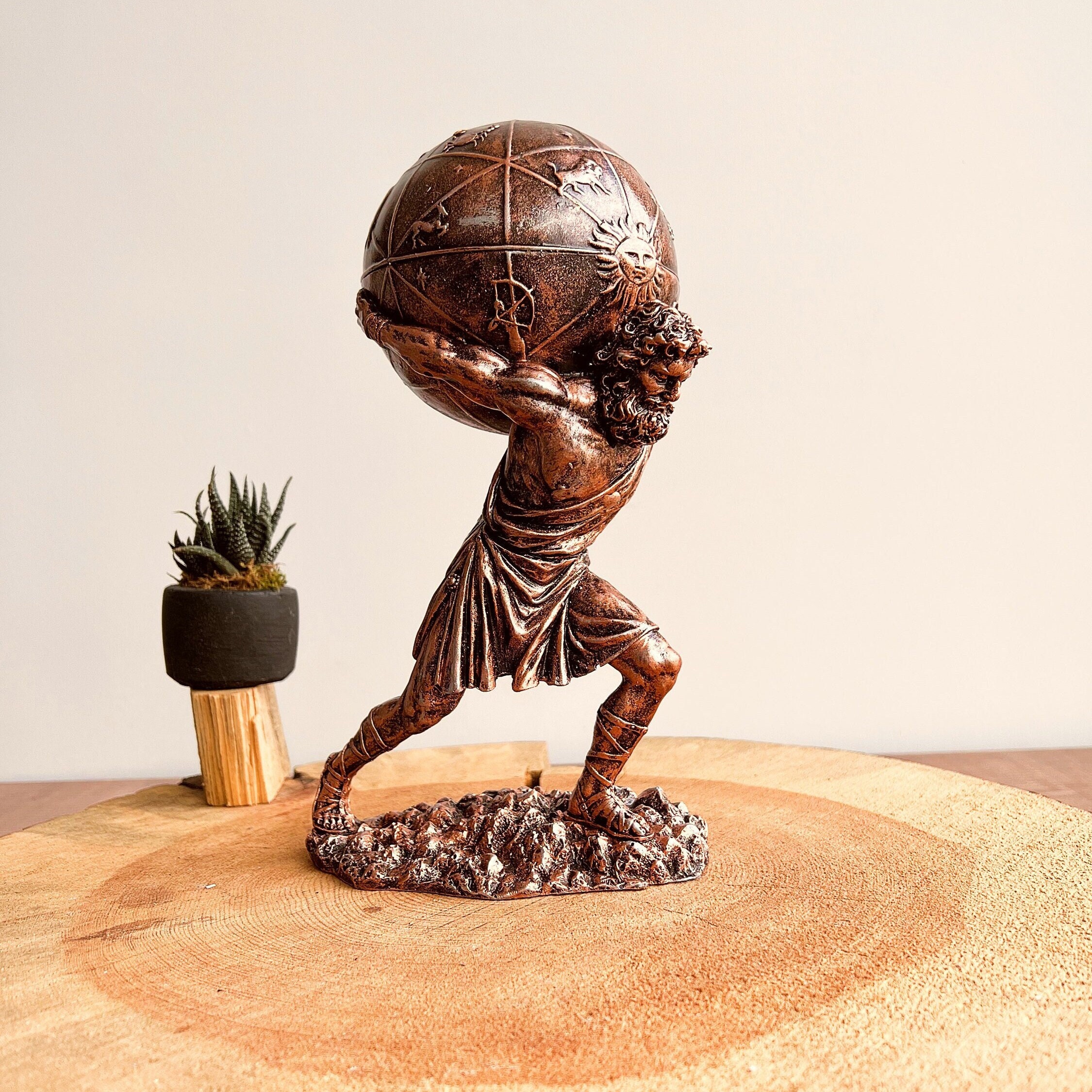 12in Ancient Greek Atlas Statue Atlas Sculpture Greek - Etsy