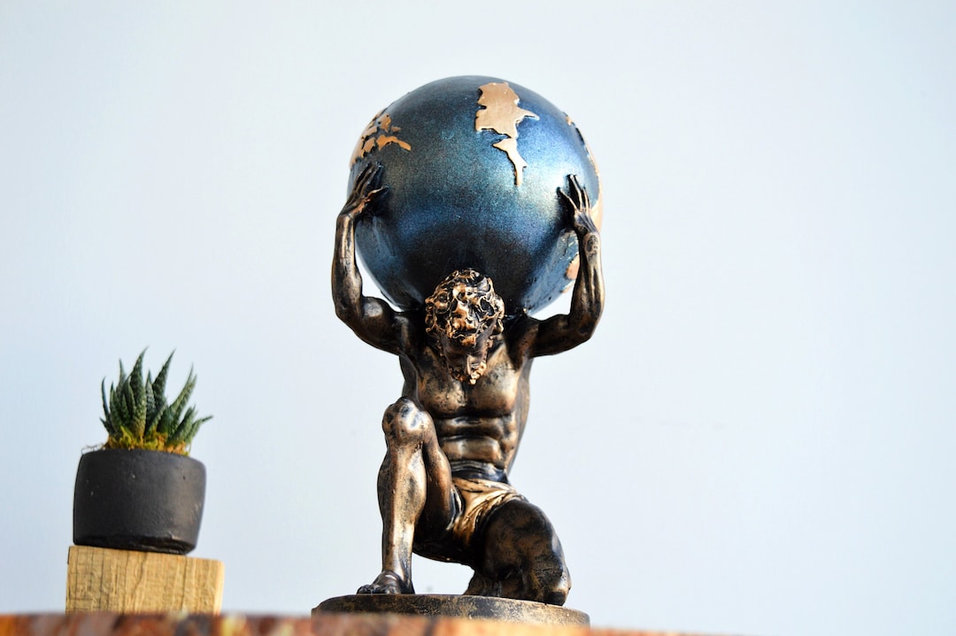 11 Inch Ancient Greek Atlas Statue, Atlas Sculpture, Greek Statue ...