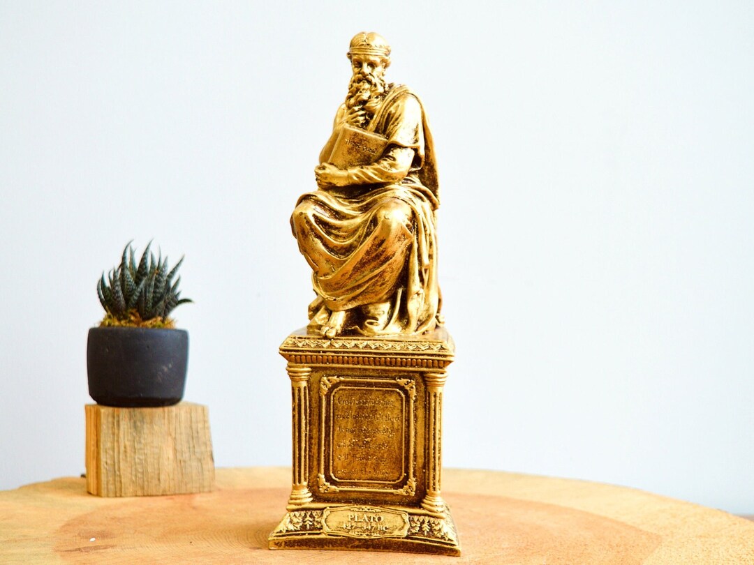 Gold Plato Statue, Sculpture of Plato the Philosopher - Etsy