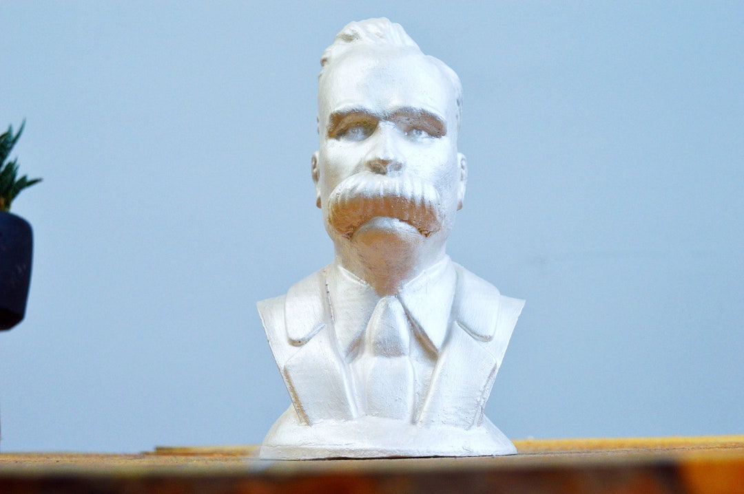 Handmade Marble Dust Friedrich Nietzsche Bust - Philosopher Statue - Etsy